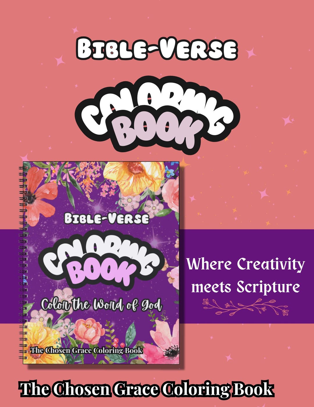 The Chosen Grace Bible-verse Coloring Book - Etsy