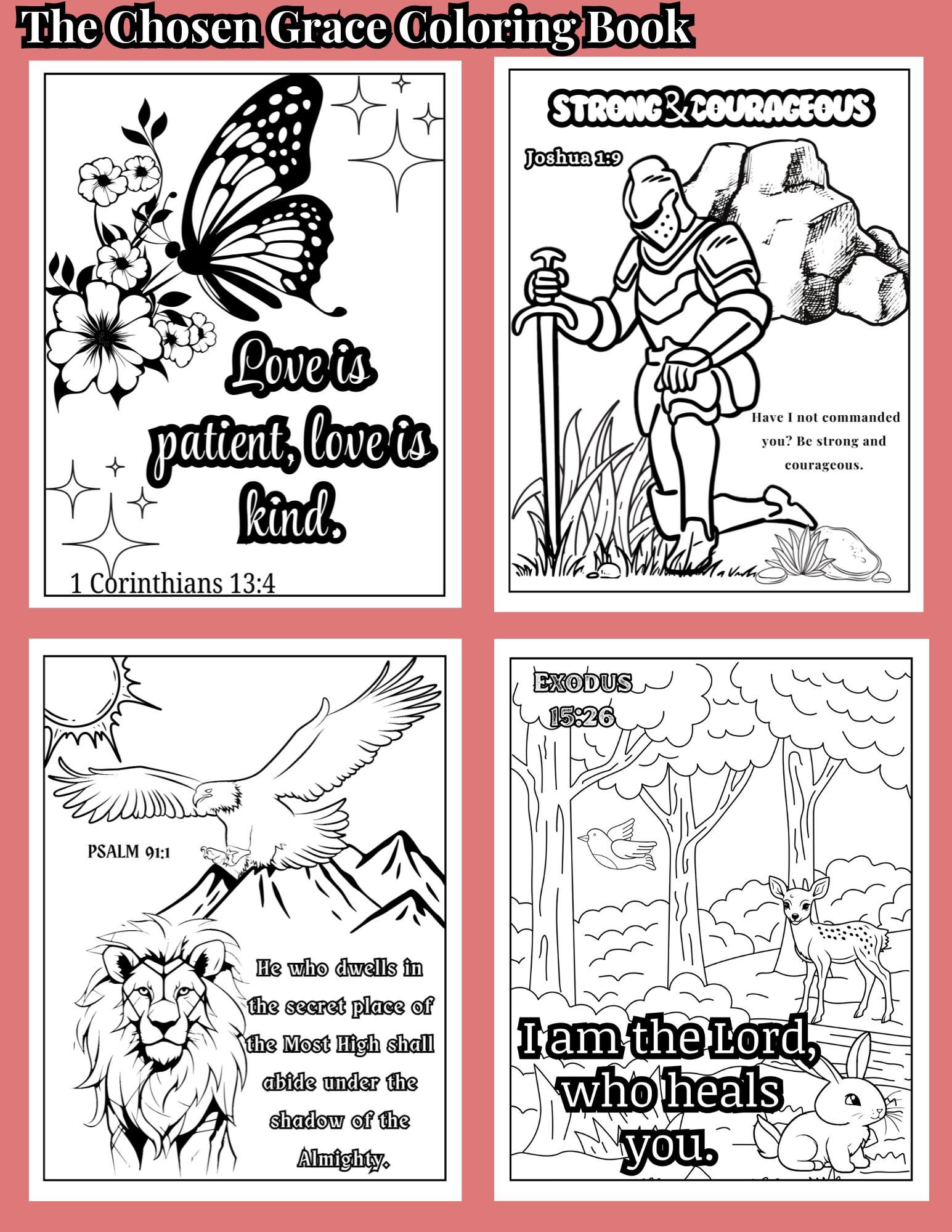 The Chosen Grace Bible-verse Coloring Book - Etsy