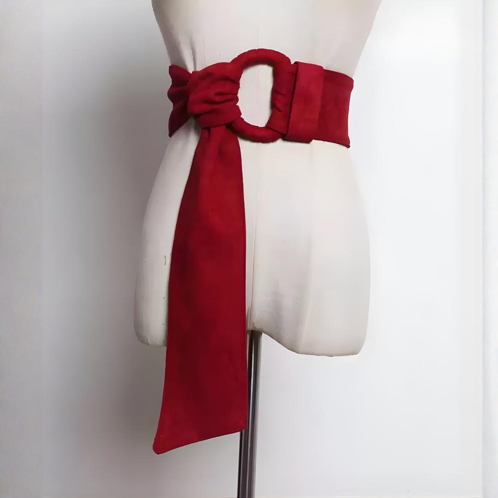 Women’s Vintage Fleece Wide Waist Belt – Deerskin Style Elegant Dress ...