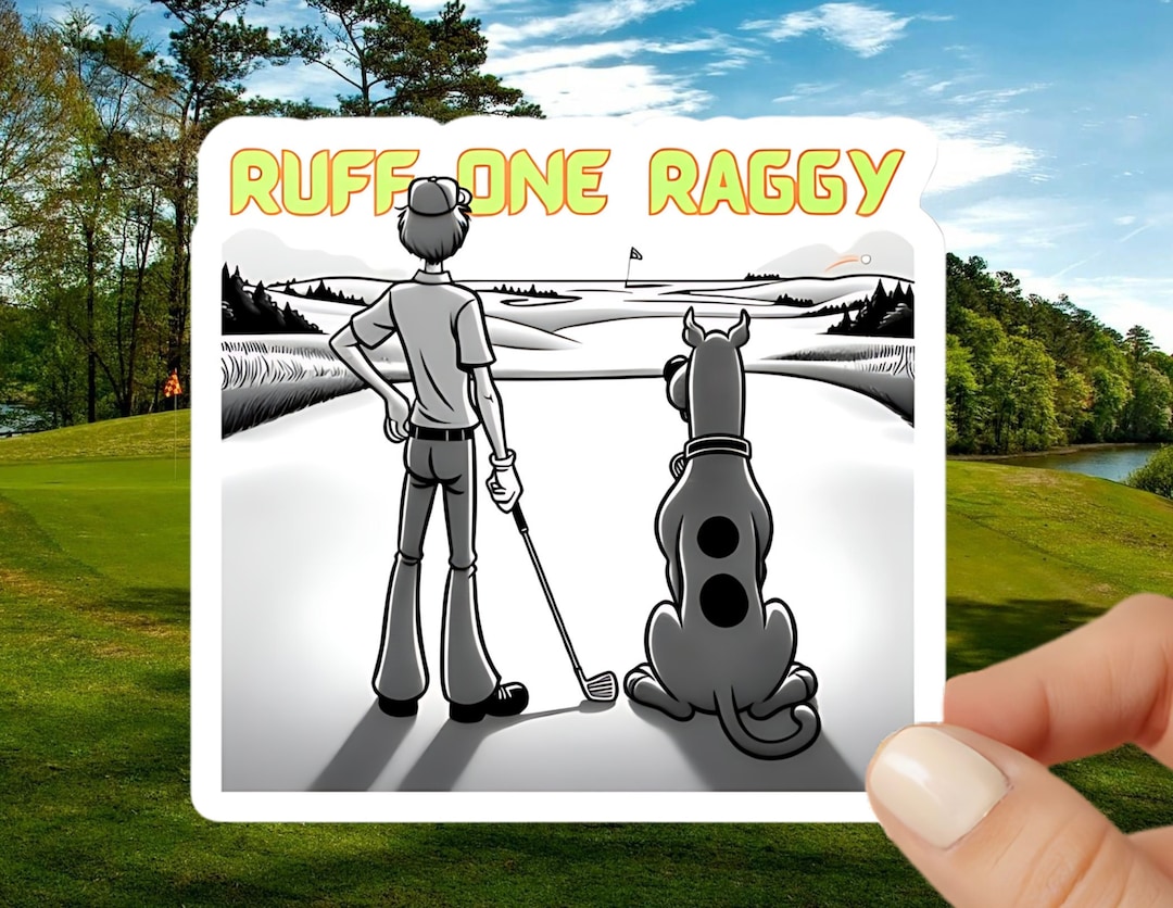 Scooby Doo Sticker, Funny Golf Sticker, UV and Water Resistant Kiss-cut ...
