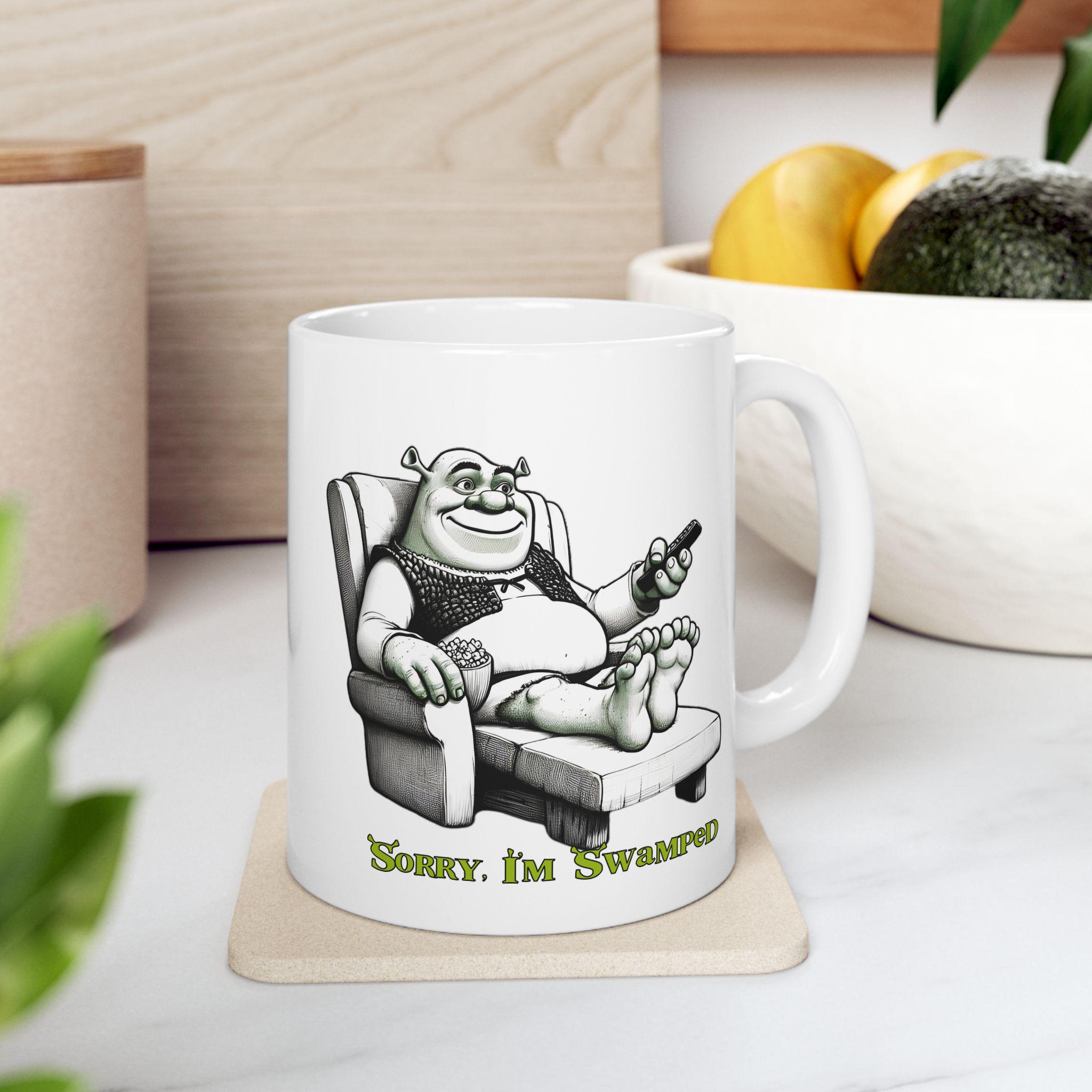 Shrek Ceramic Mug, Funny Shrek Design, 11oz Cup for Tea or Coffee ...