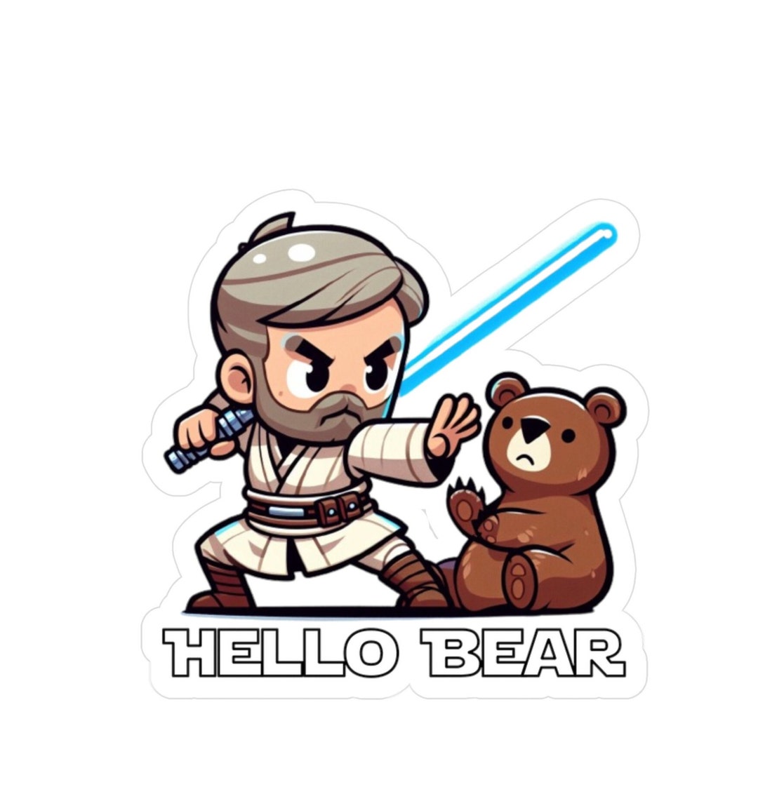 Kiss-cut Vinyl Decals, Star Wars Sticker, Hello There Sticker - Etsy