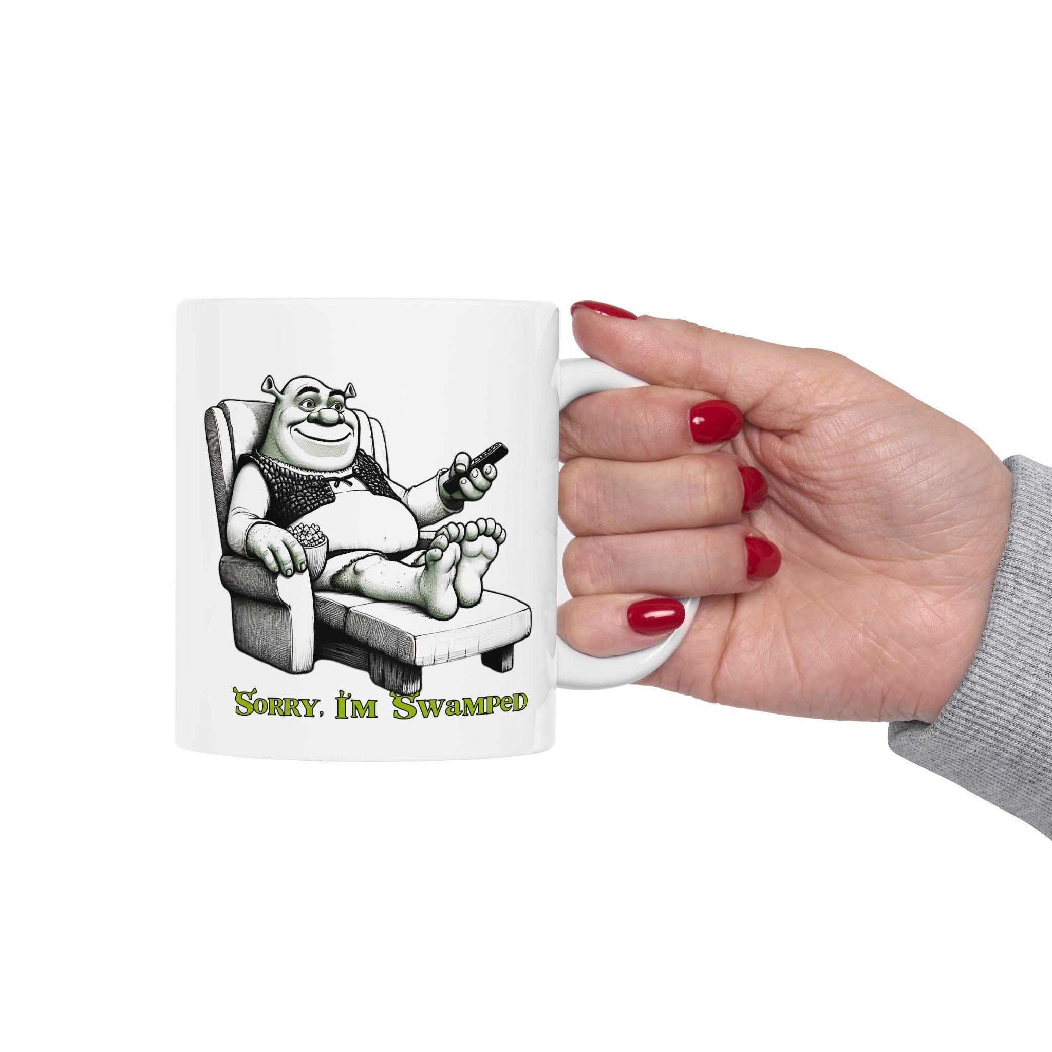 Shrek Ceramic Mug, Funny Shrek Design, 11oz Cup for Tea or Coffee ...