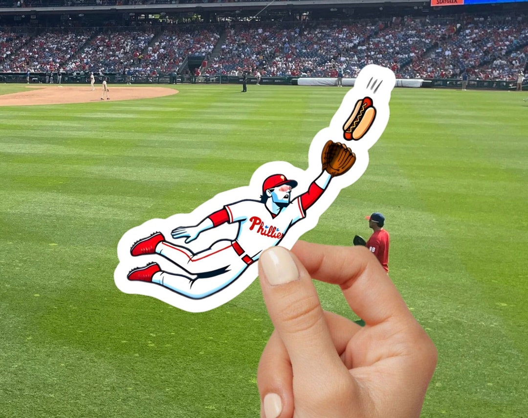 Phils Baseball Sticker, Phils Hot Dog Sticker, UV and Water Resistant ...