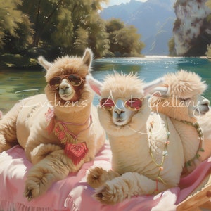 Stylish Alpacas by Sunny Lakeside, Summer Vibe, Animal Photography ...