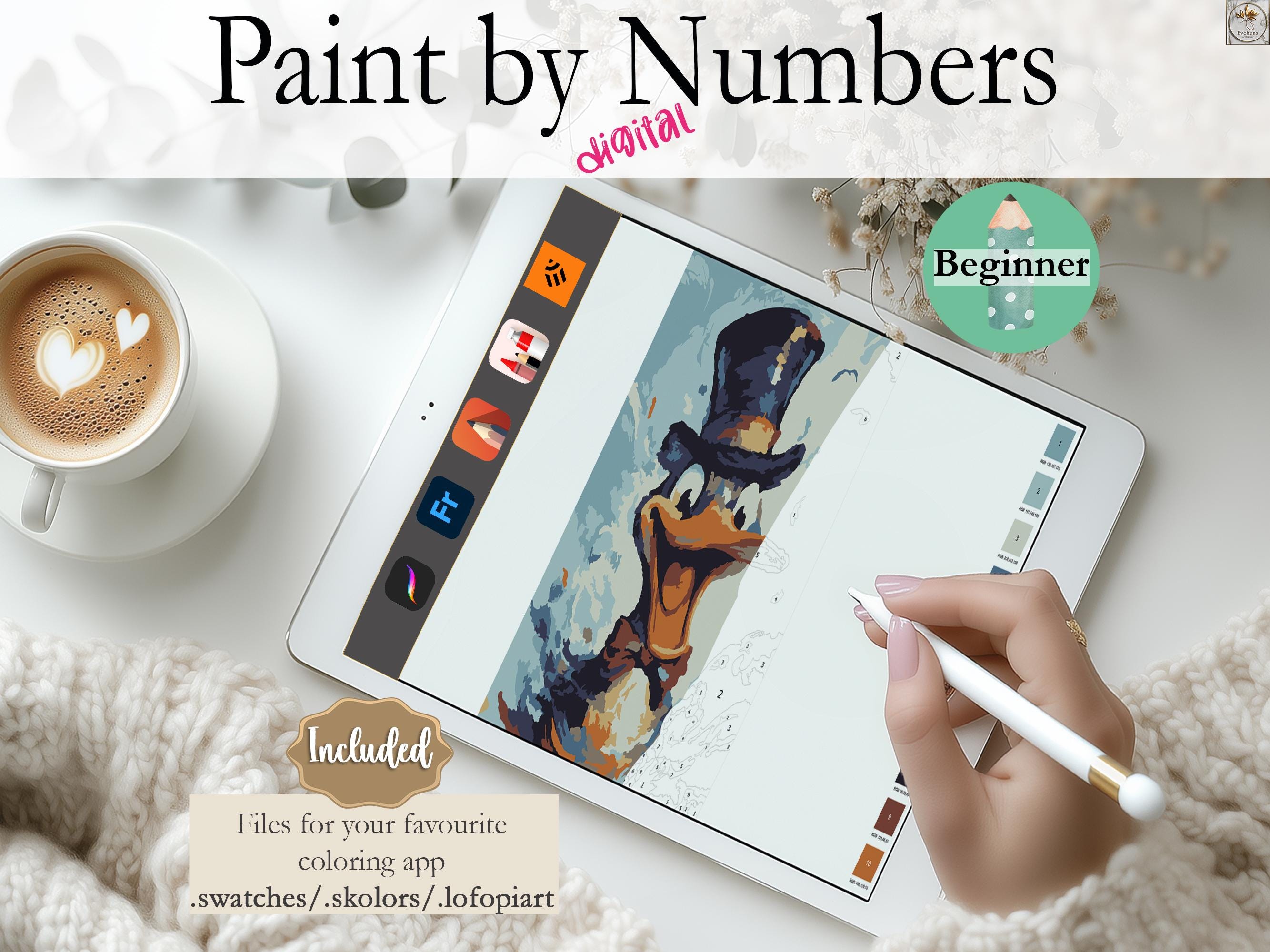 Dandy Duck | Digital Paint by Numbers | Instant Download |perfect for ...