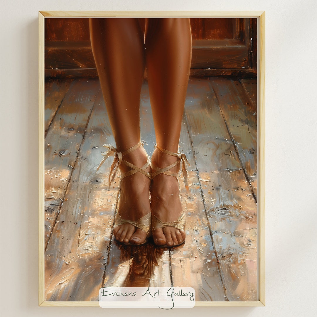 Elegant Legs on Shiny Wooden Floor, Wall Art, Digital Art, Elegance ...