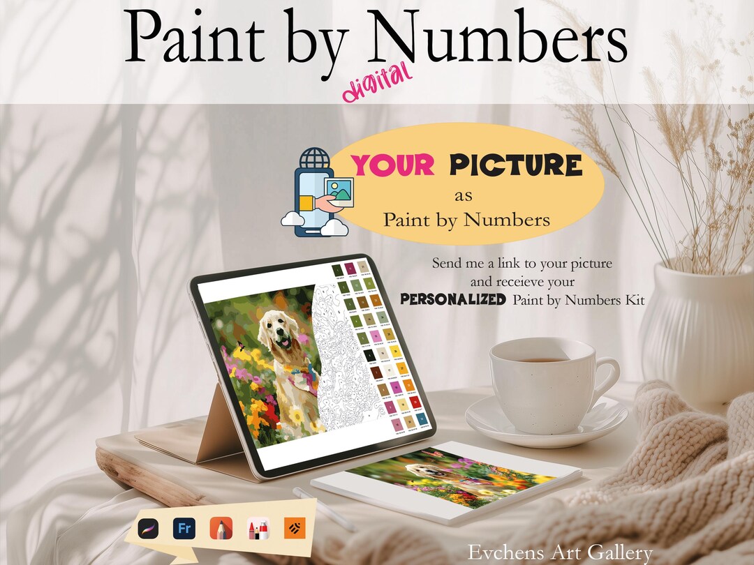 Your Photo as a Personalized DIY Artwork | Digital Paint-by-numbers Kit ...