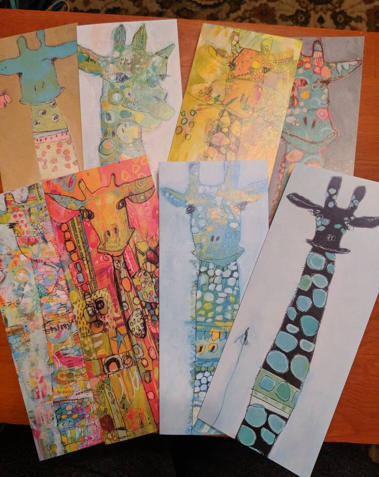 Giraffe Greeting Card 8 Pack, Tall Card Stationery, Giraffe Lover ...