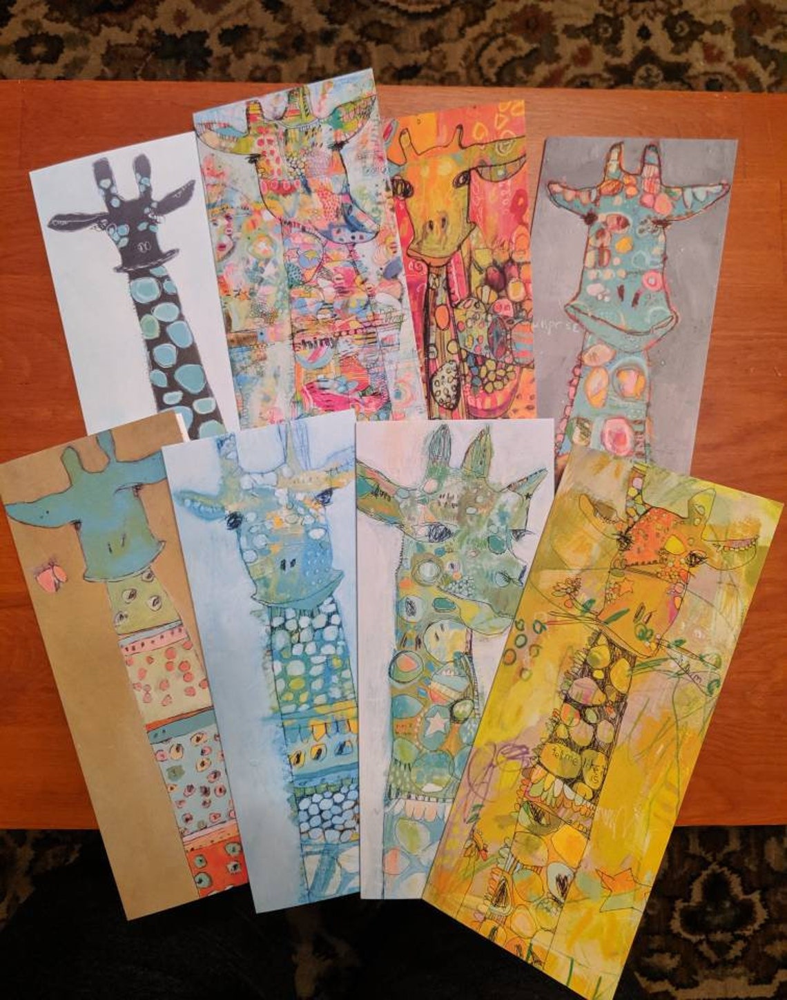 Giraffe Greeting Card 8 Pack, Tall Card Stationery, Giraffe Lover ...