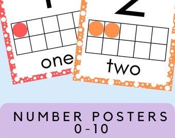 Classroom Numbers 0-20 Posters, Printable, Instant Download, Number ...