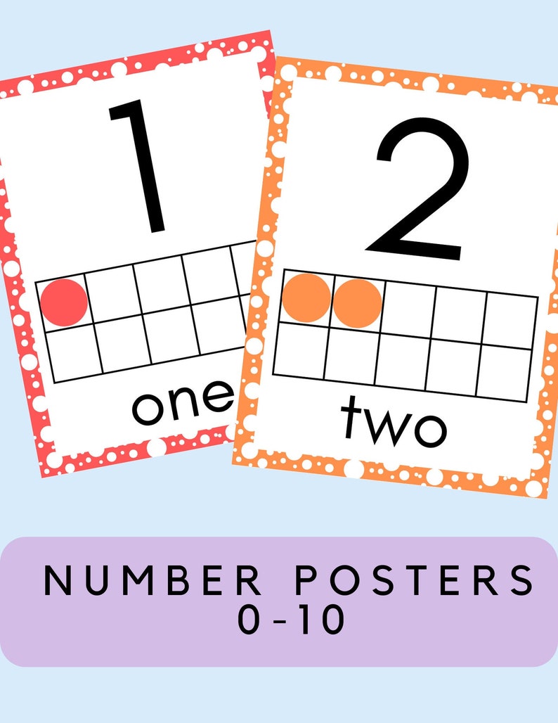 Classroom Numbers 0-10 Labels, Printable, Instant Download, Number ...