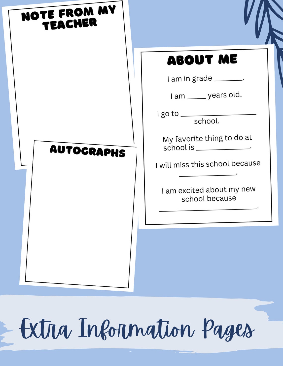 Student Moving Away Book, Printable Book, We Will Miss You Student Book ...