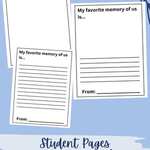 Student Moving Away Book, Printable Book, We Will Miss You Student Book ...