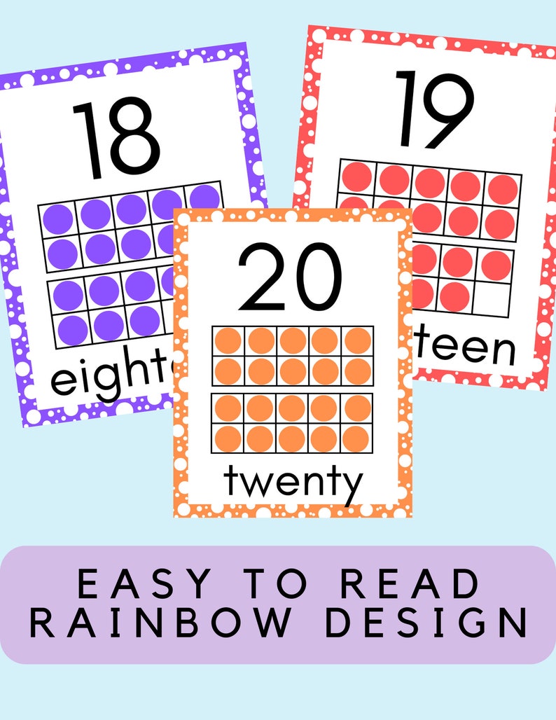 Classroom Numbers 0-20 Posters, Printable, Instant Download, Number ...