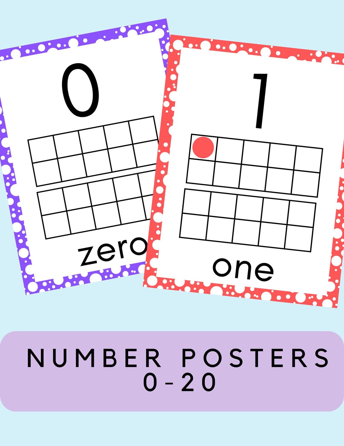 Classroom Numbers 0-20 Posters, Printable, Instant Download, Number ...