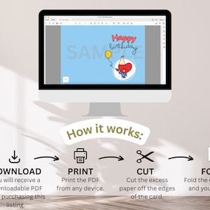 Printable BT21 Tata Birthday Card, Kpop BTS Birthday Card, Greeting ...