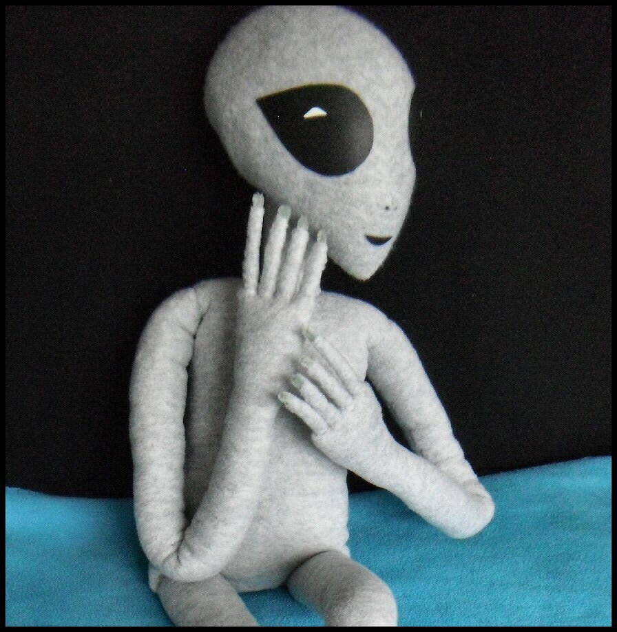 ALIEN DOLL 3' OOAK Handmade Grey Alien Doll | Etsy