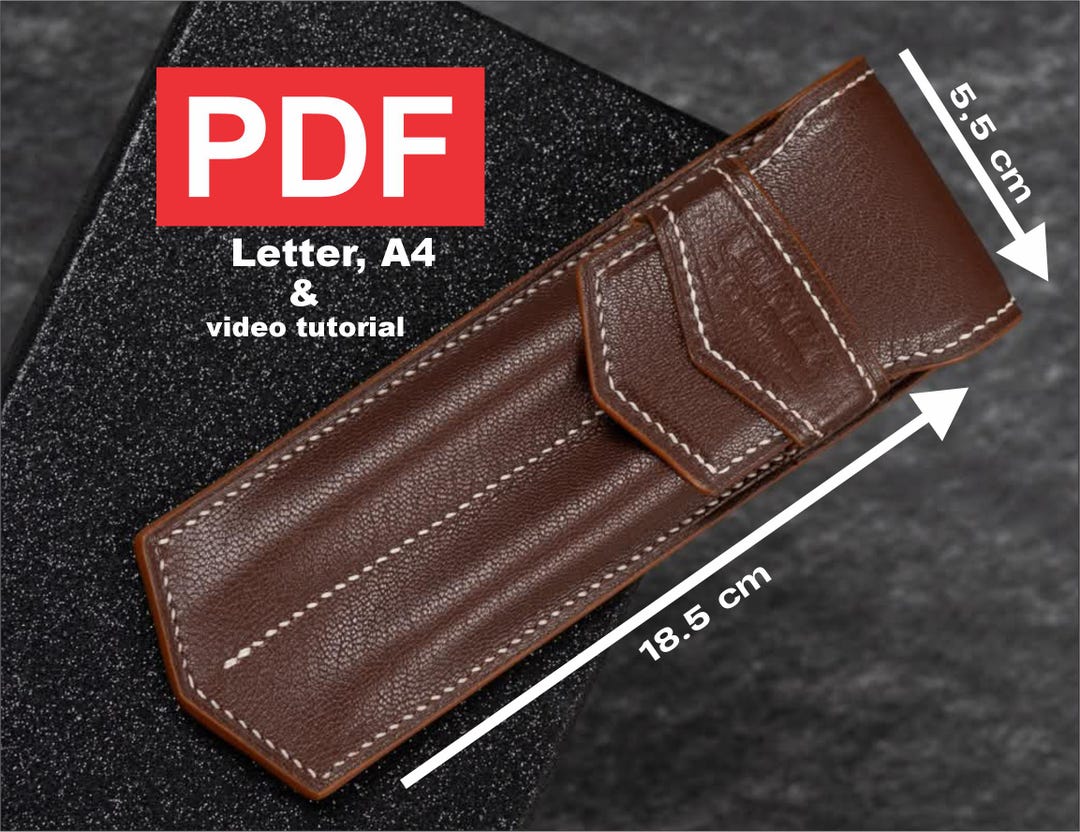PDF Pattern for Pen Case, Leather Pen Case, Pen Case, Pattern, Digital ...