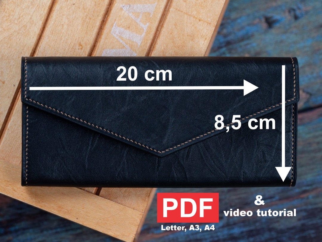 PDF Pattern for a Long Wallet and Video Tutorial by Crafted Workshop ...