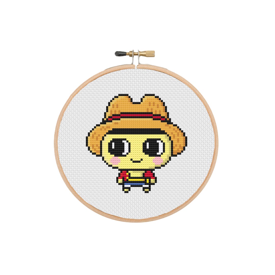 Luffy Mametchi Tamagotchi PDF Cross Stitch Pattern - One Piece ...