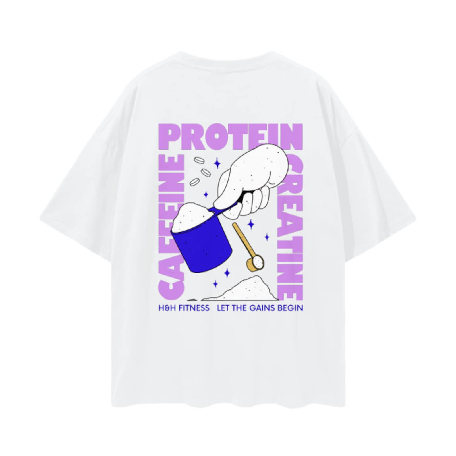 Caffeine Protein Creatine Lifting Shirt - OVERSIZED Pump Cover, Workout ...