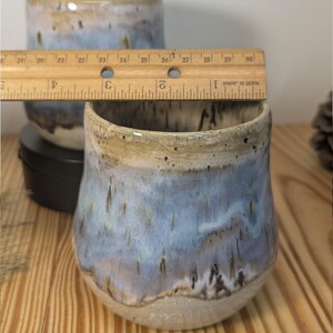 Handmade Blue and Cream Pots - Etsy