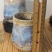 Handmade Blue and Cream Pots - Etsy