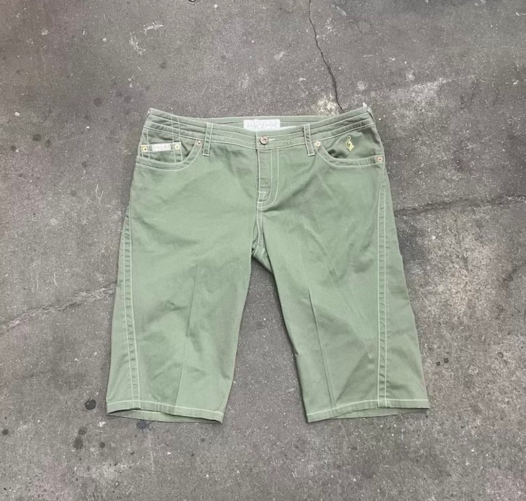 Y2k Baby Phat Army Green Jorts Long Shorts Capris Made in Hong Kong ...