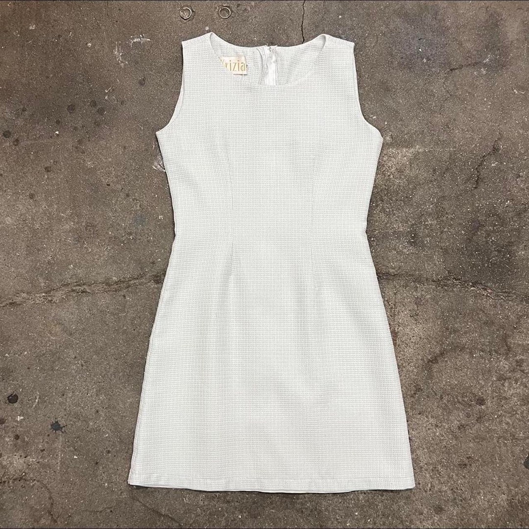 1990s Krizia Light Blue White Woven Dress Size Small - Etsy
