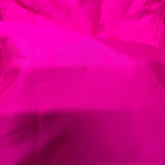 1980s bright fuchsia pink top w large puffy voluminou… - Gem