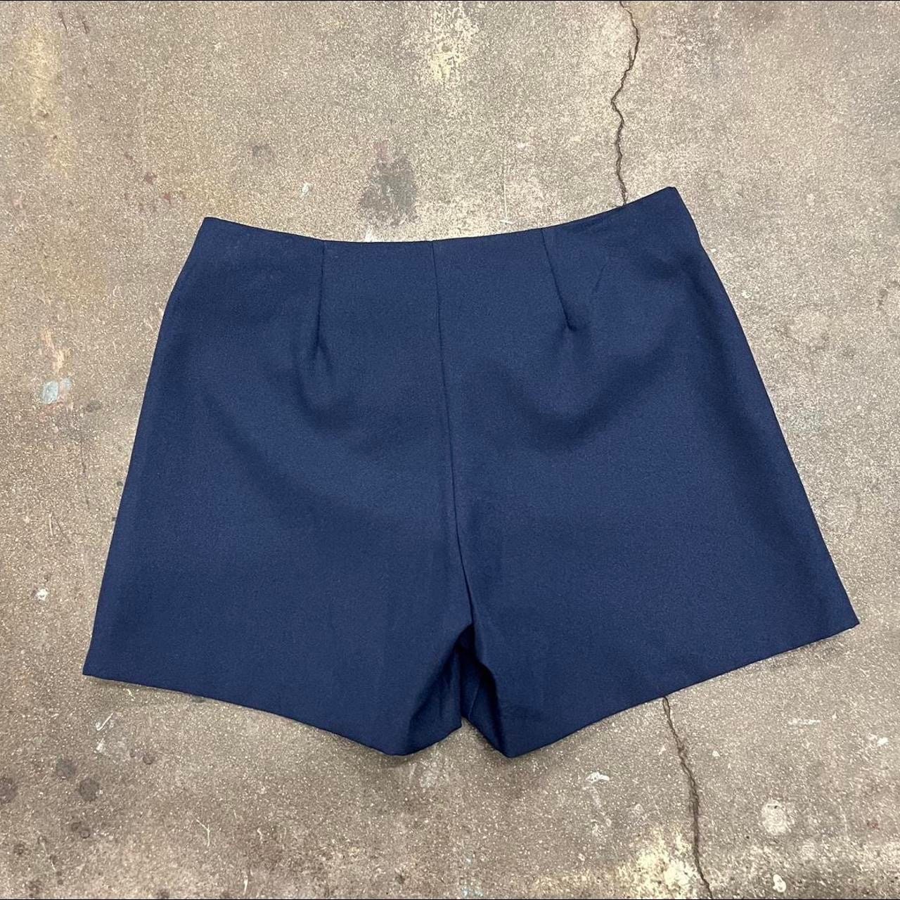 1990s Navy Blue Lace up Mini Shorts Made in USA Size Small - Etsy