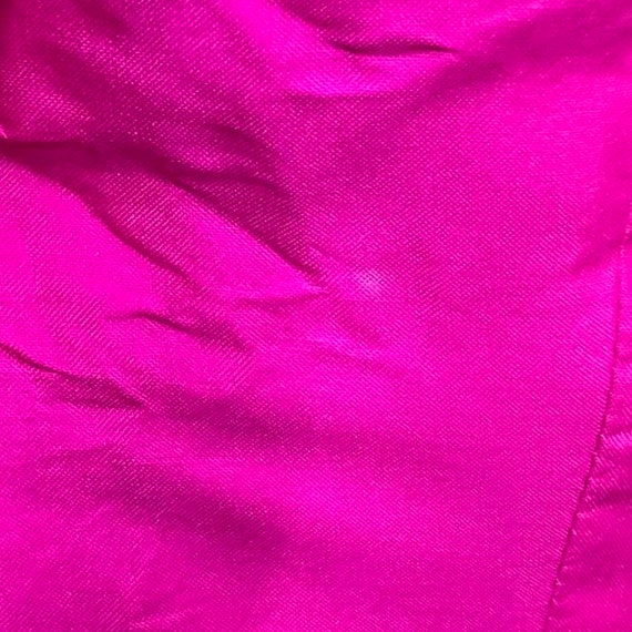 1980s bright fuchsia pink top w large puffy voluminou… - Gem
