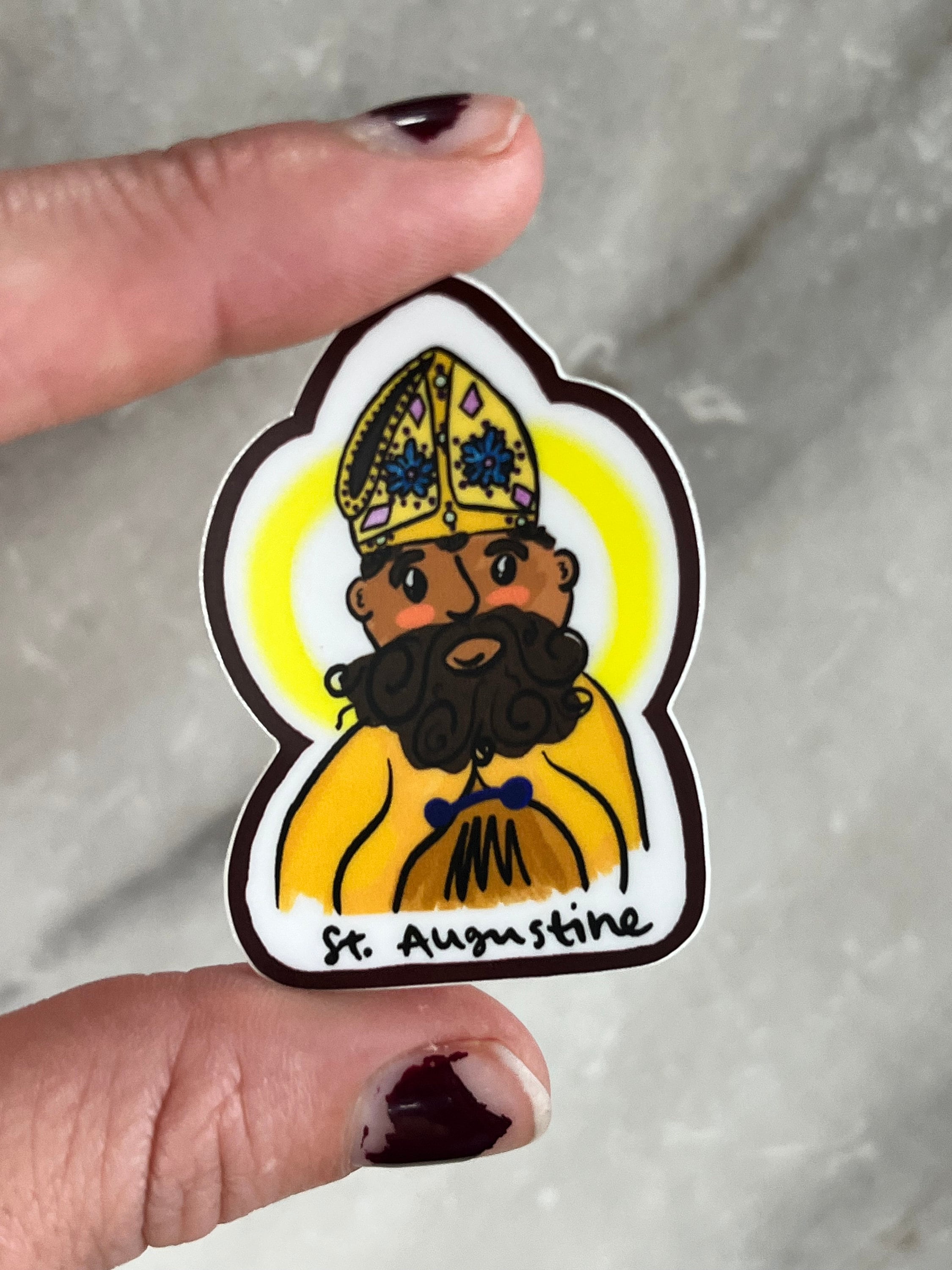 St. Augustine of Hippo Mini Sticker WITH Blessed Mother Sticker ...
