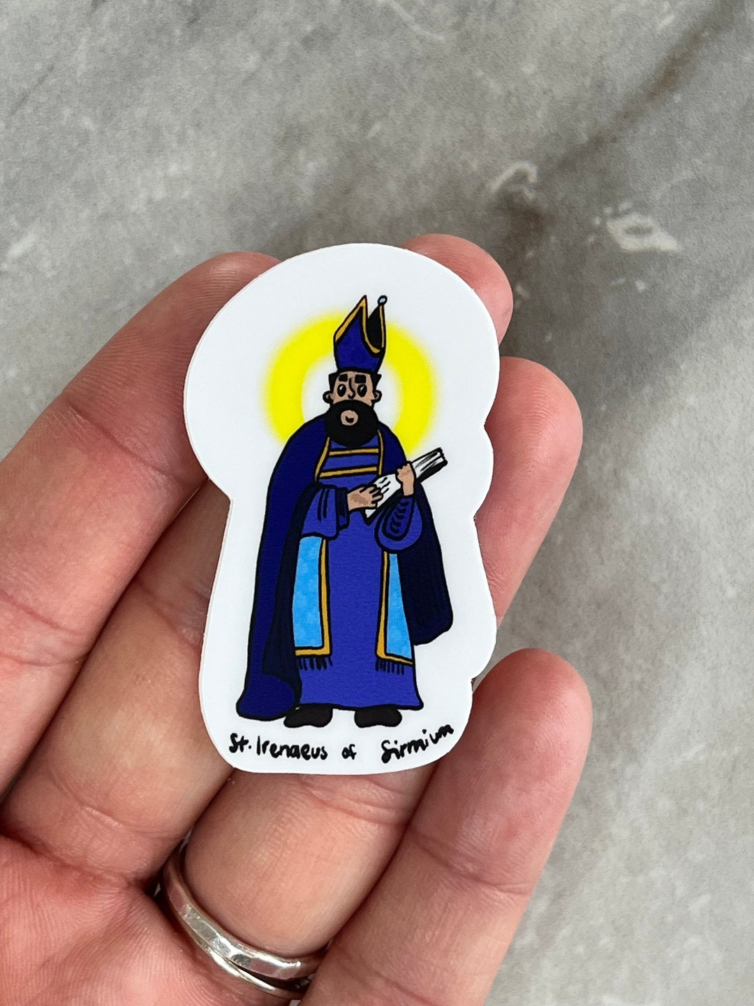 Saint Irenaeus of Sirmium Mini Sticker WITH Blessed Mother Sticker - 2 ...