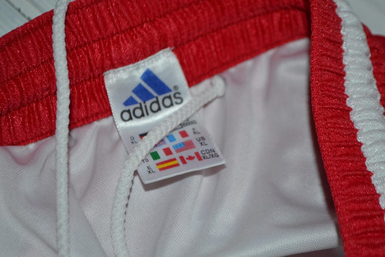 Vintage Adidas Originals Football Shorts 90s 1990s Soccer Retro Red ...