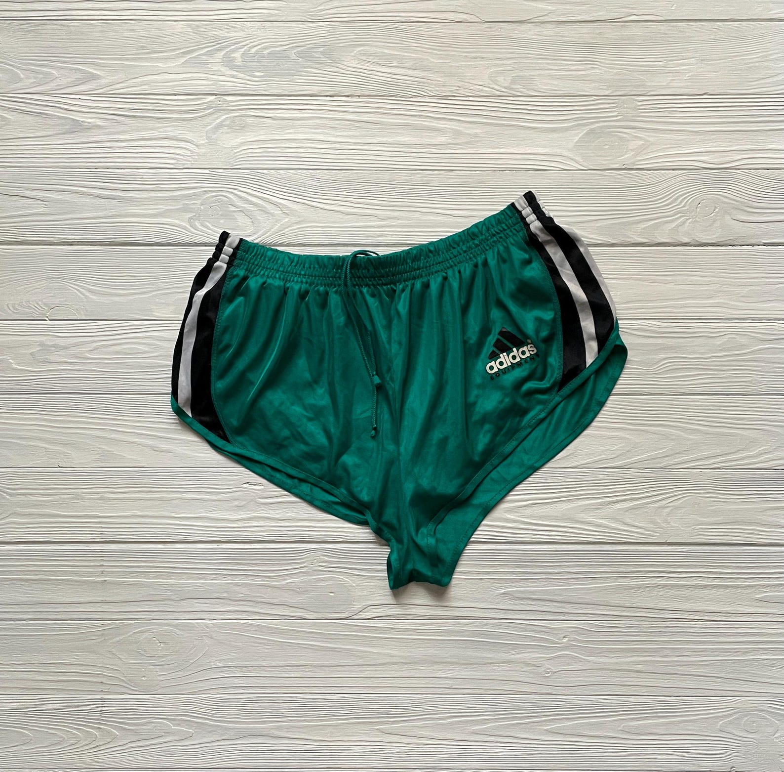 Vintage Adidas Equipment Running Shorts 80s 90s Green SZ L D8 Sprinter ...