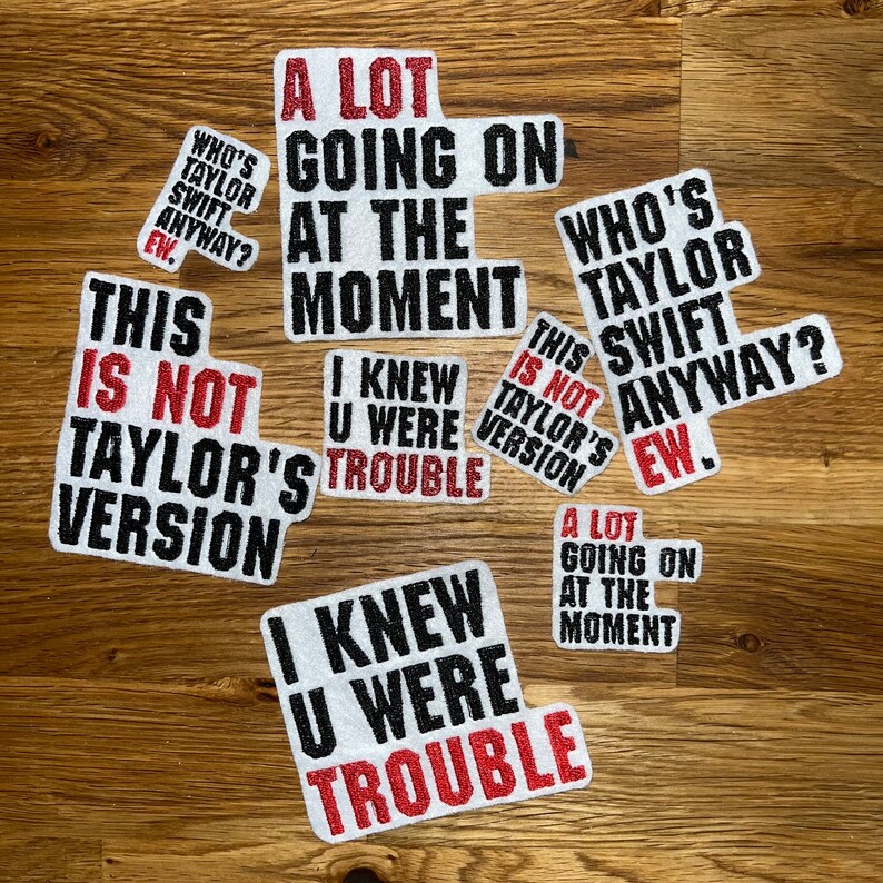 Taylor Swift Iron-on Patches, 22 Shirt, the Eras Tour, Big and Small ...