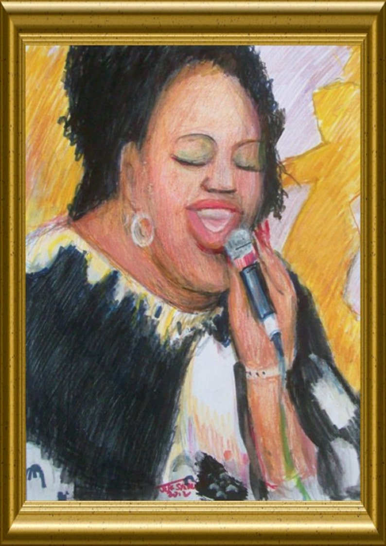 Georgia Blues Singer Original Painting in Frame - Etsy