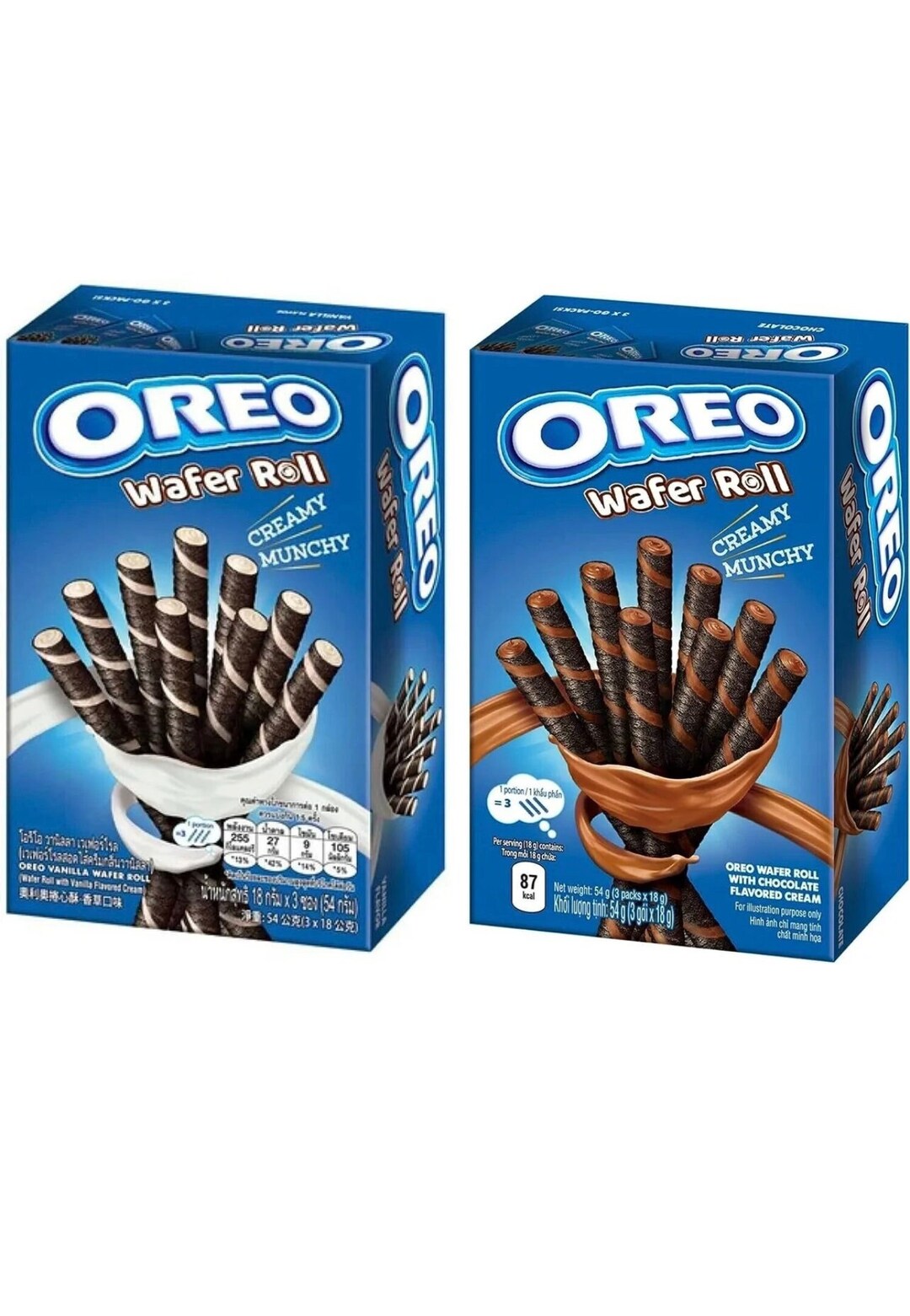 Oreo Wafer Roll 1 X Vanilla and 1 X Chocolate - Etsy