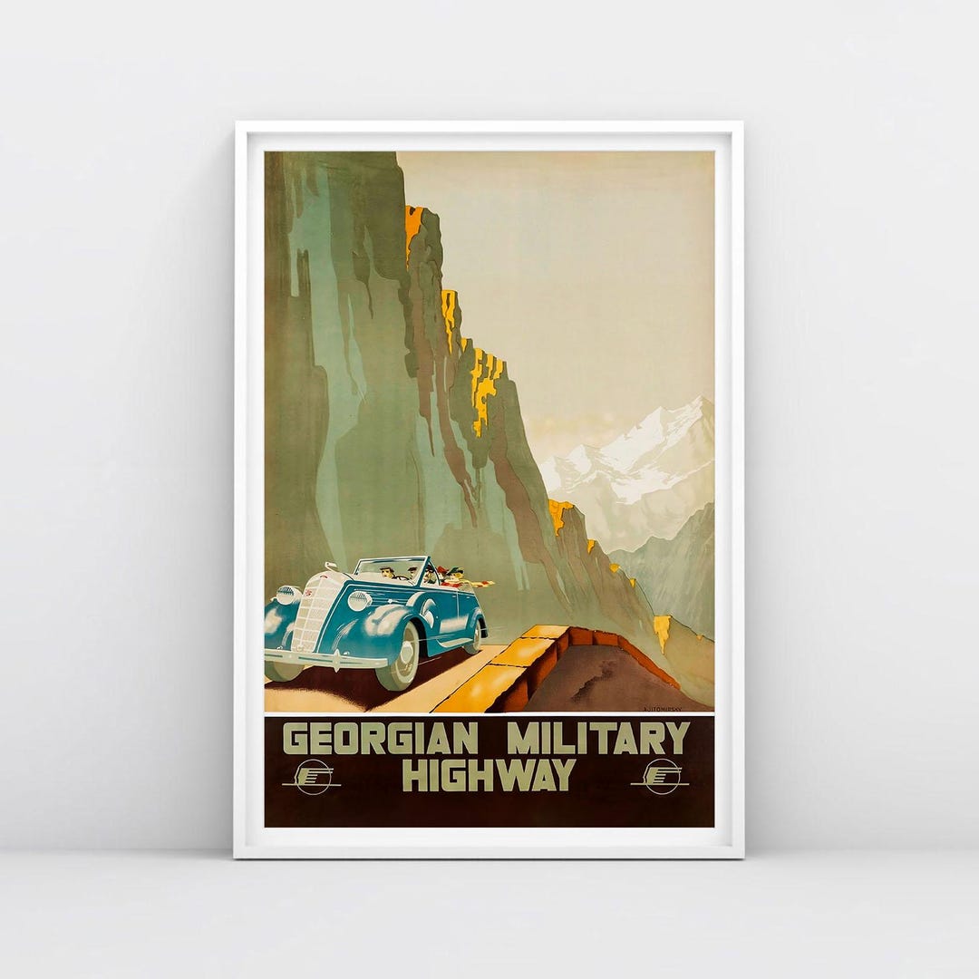 Georgian Military Highway Poster (1939) – Zhitomirsky Soviet Modernist ...