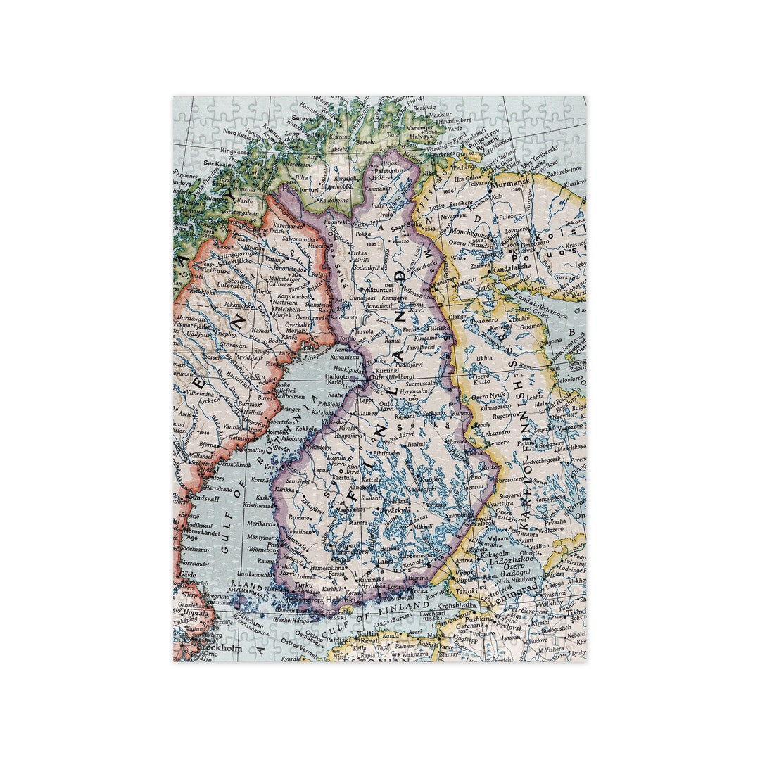Finland Map Puzzle Finland Puzzle for Adults Finland Jigsaw Puzzle 500 ...