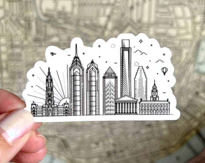 Philadelphia Skyline Temporary Fake Tattoo Sticker set of 2 - Etsy