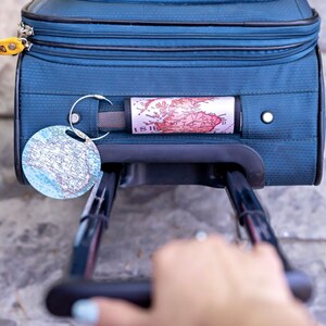 Destin Florida Map Luggage Tag - Destin Airport Tag - Destin Suitcase ...