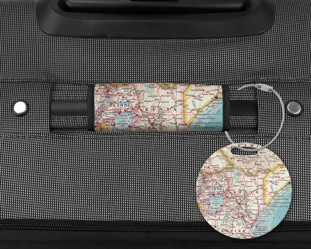 Kenya Map Luggage Tag - Kenya Luggage Tag - Kenya Suitcase Tag - Kenya ...