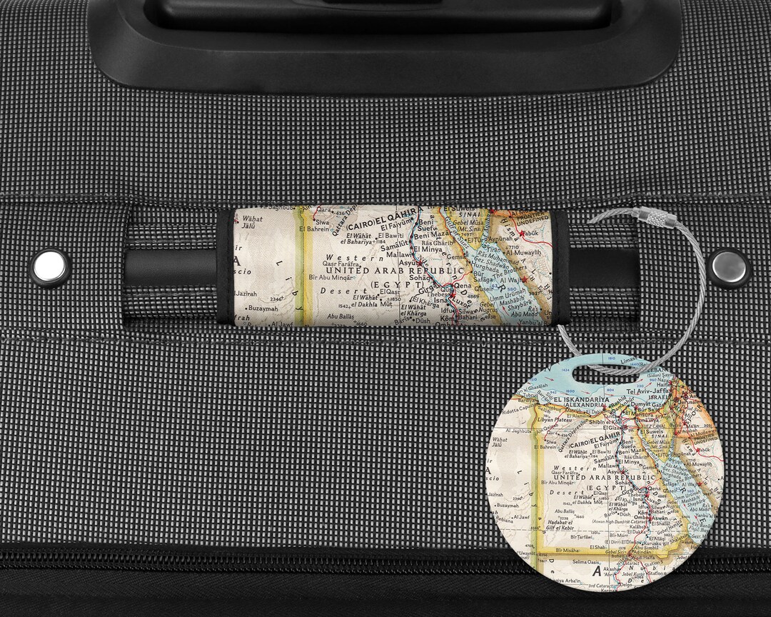 Egypt Map Luggage Tag - Egypt Vacation - Egypt Airport Tag - Egypt ...