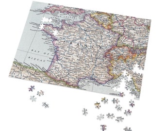 Wine Map of France Jigsaw Puzzle - Etsy