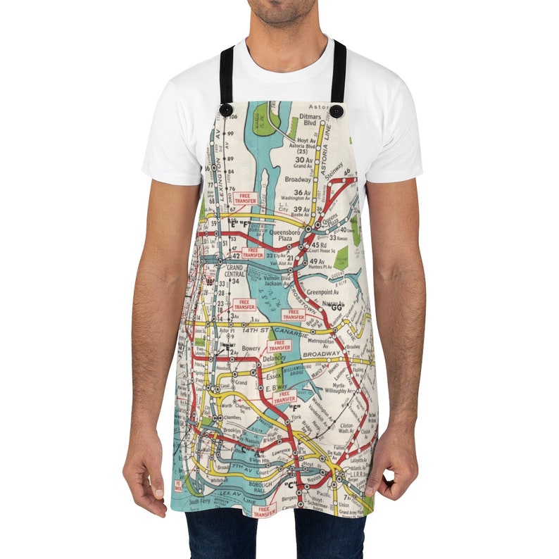 NYC Subway Map Apron NYC Subway Apron Father's Day - Etsy