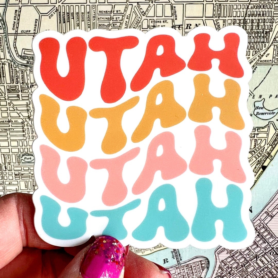 Utah Laptop Sticker - Utah Water Bottle Sticker - Utah Laptop Sticker ...