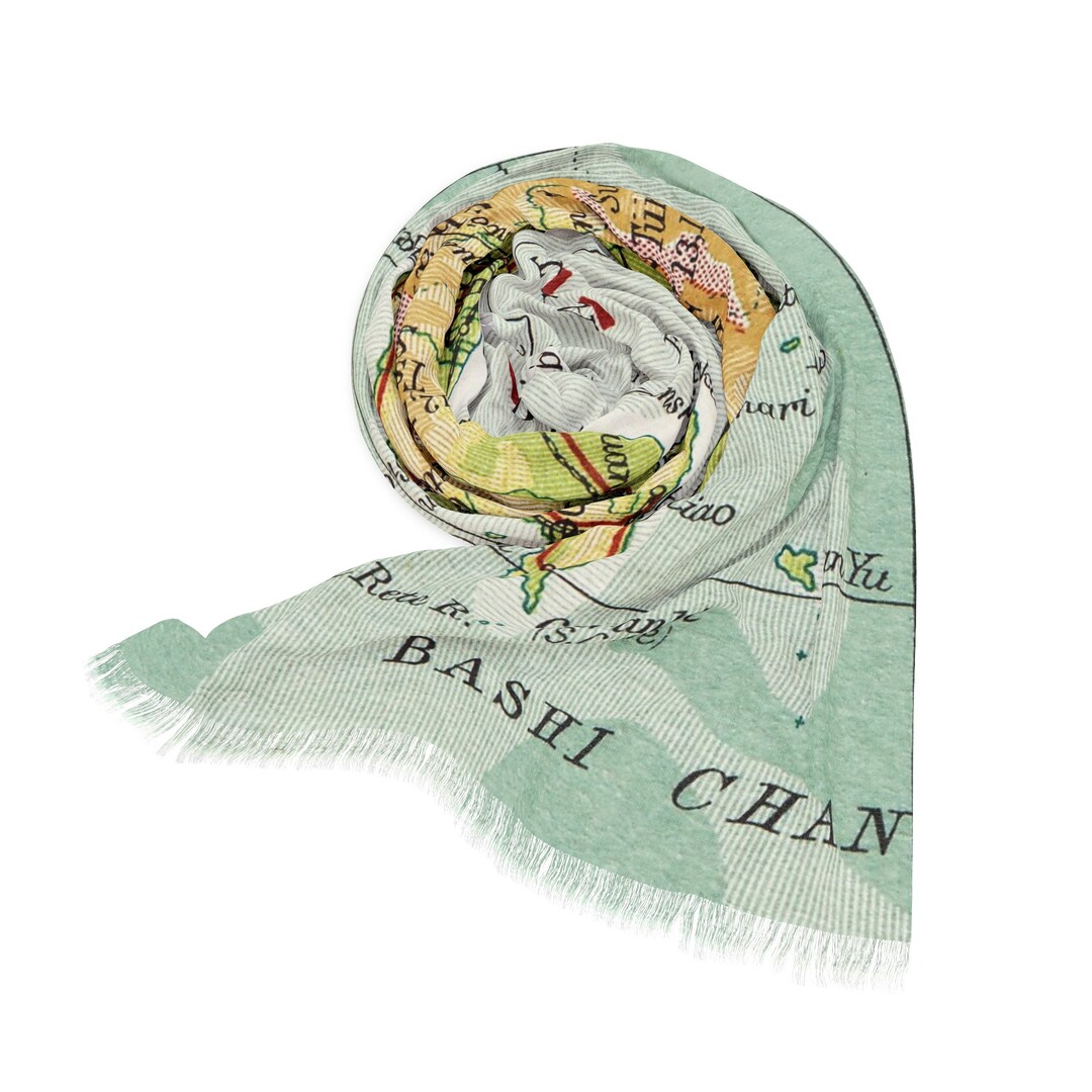 Taiwan Map Scarf - Taiwan Pashmina - Taiwan Map Wrap - Taiwan Travel ...